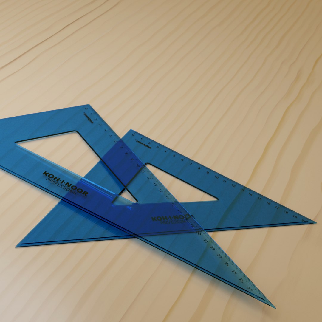 Plastic set squares 3D - TurboSquid 1546862