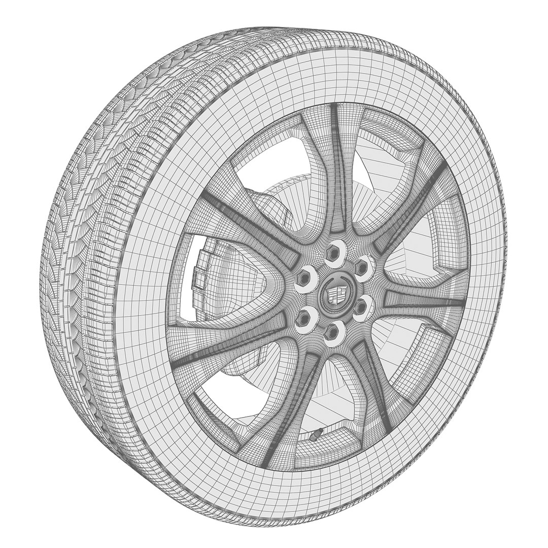 3d model cadillac wheel