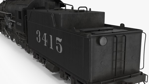 modelo 3d Locomotora de vapor antigua ATSF 3415 preparada para Maya - TurboSquid 2319966