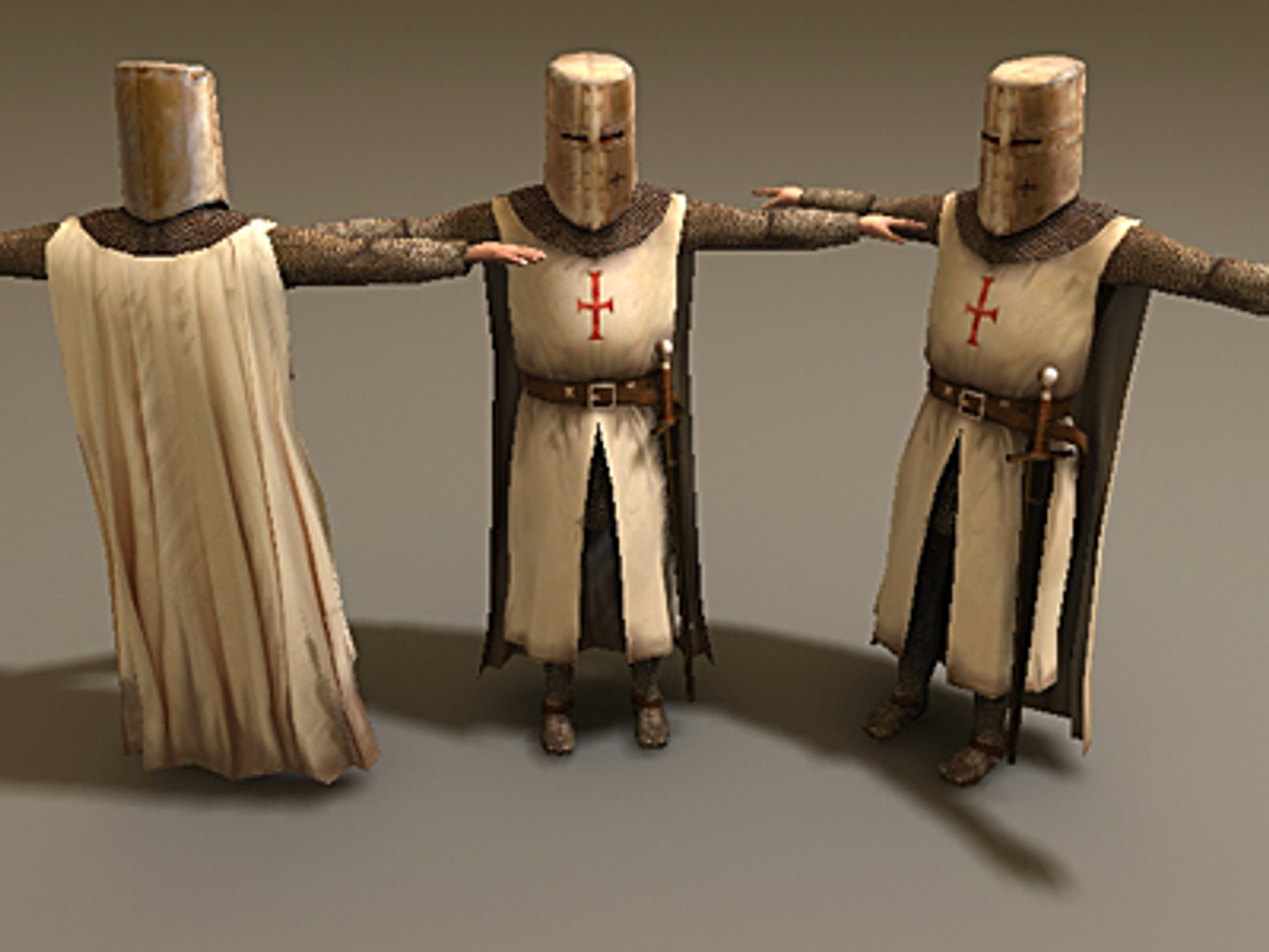 knight character 3d model