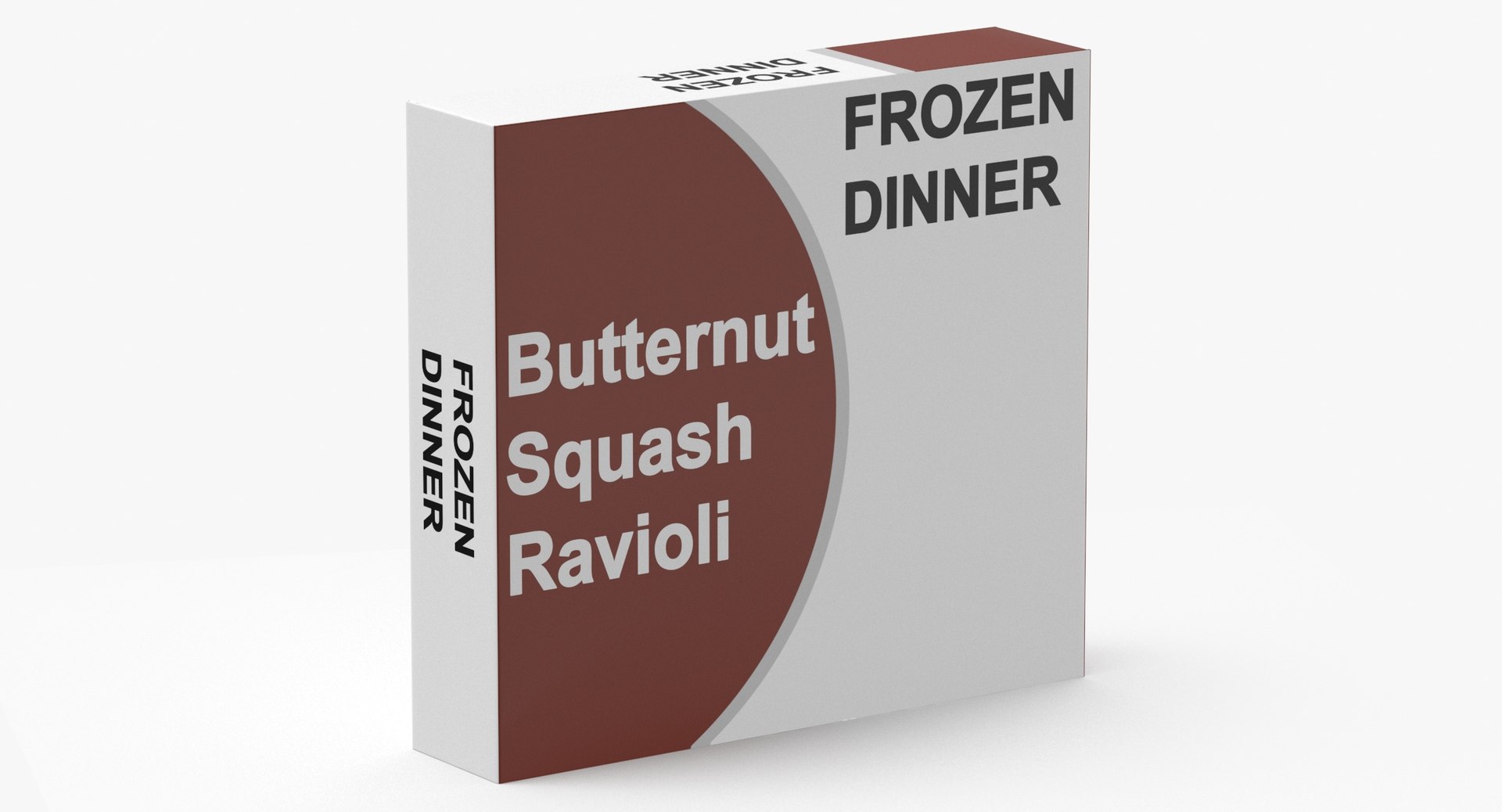 Frozen Dinner Box Type 01 Blank Ravioli Lasagna And Chicken Label 3D ...