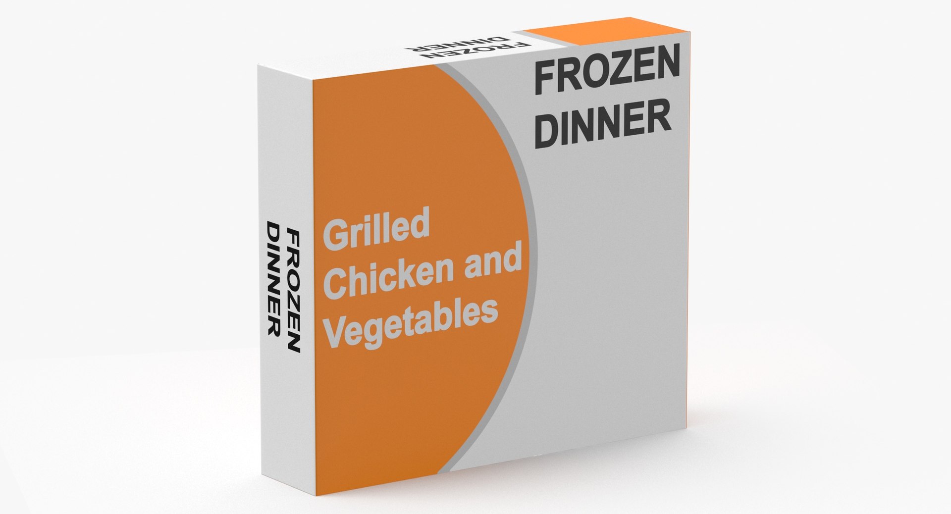 Frozen Dinner Box Type 01 Blank Ravioli Lasagna And Chicken Label 3D ...