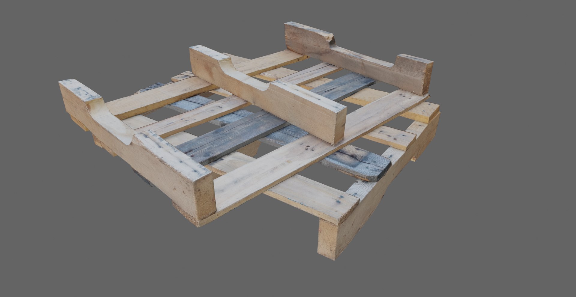 Wooden Half Pallet 3D model - TurboSquid 2140601