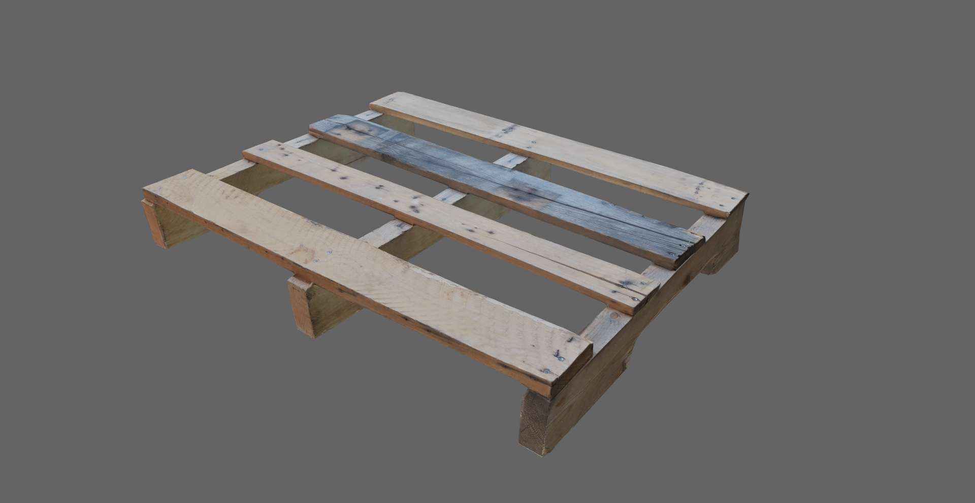 modelo 3d Medio palet de madera - TurboSquid 2140601