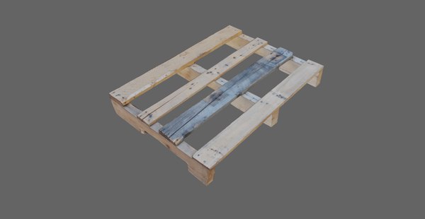 modelo 3d Medio palet de madera - TurboSquid 2140601