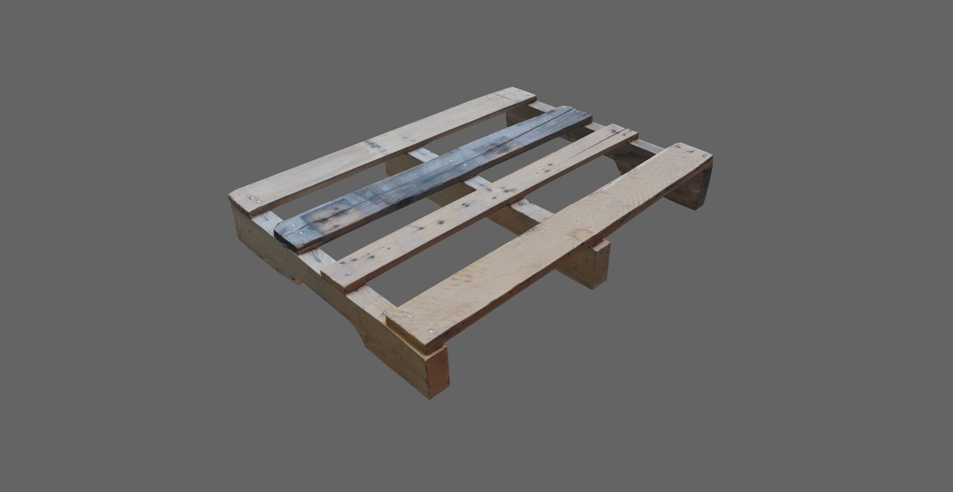 Wooden Half Pallet 3D model - TurboSquid 2140601