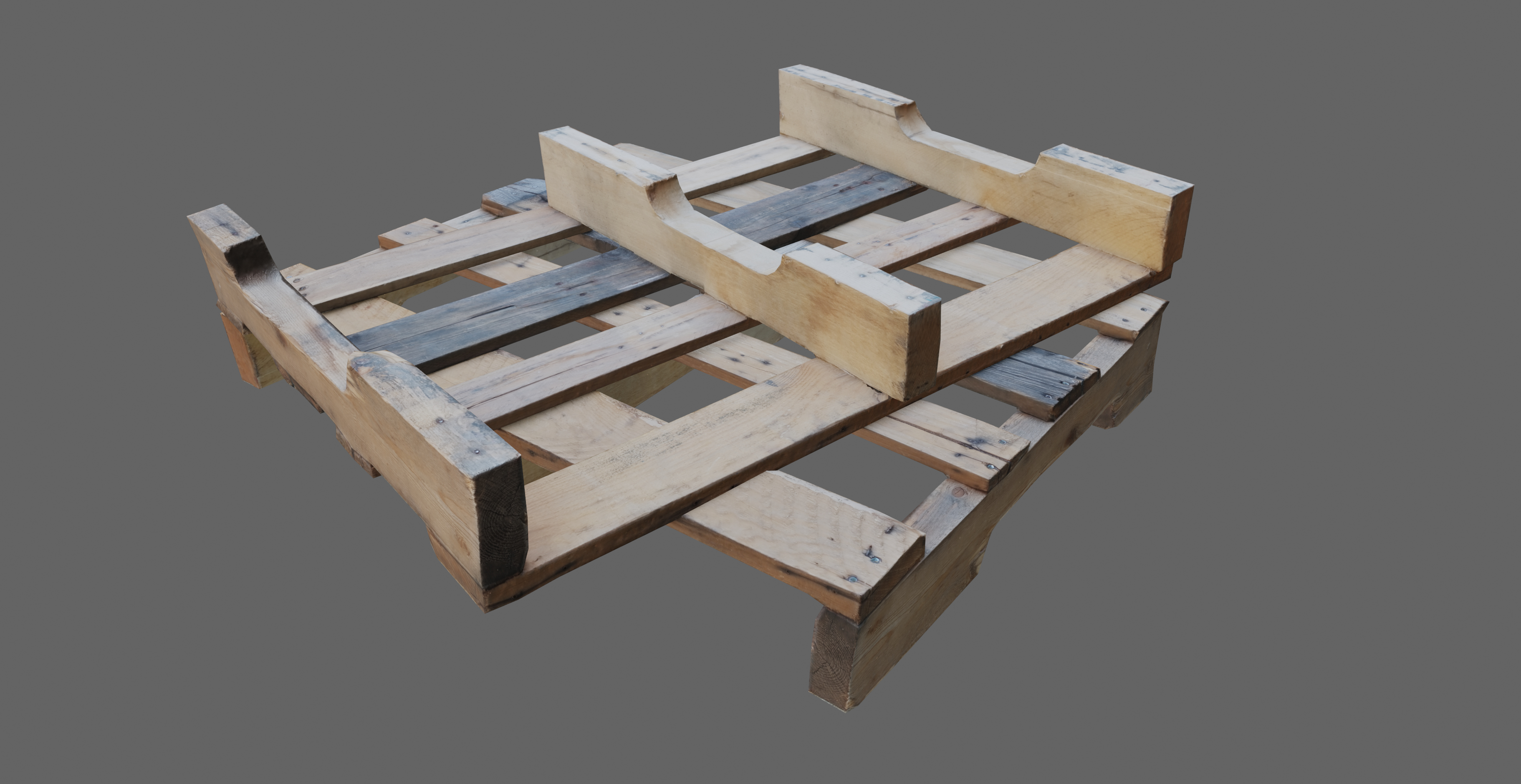 modelo 3d Medio palet de madera - TurboSquid 2140601