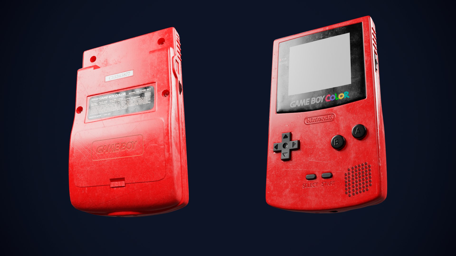 3D Model GBC Game Boy Color In Four Colors 3D Model - TurboSquid 2104015