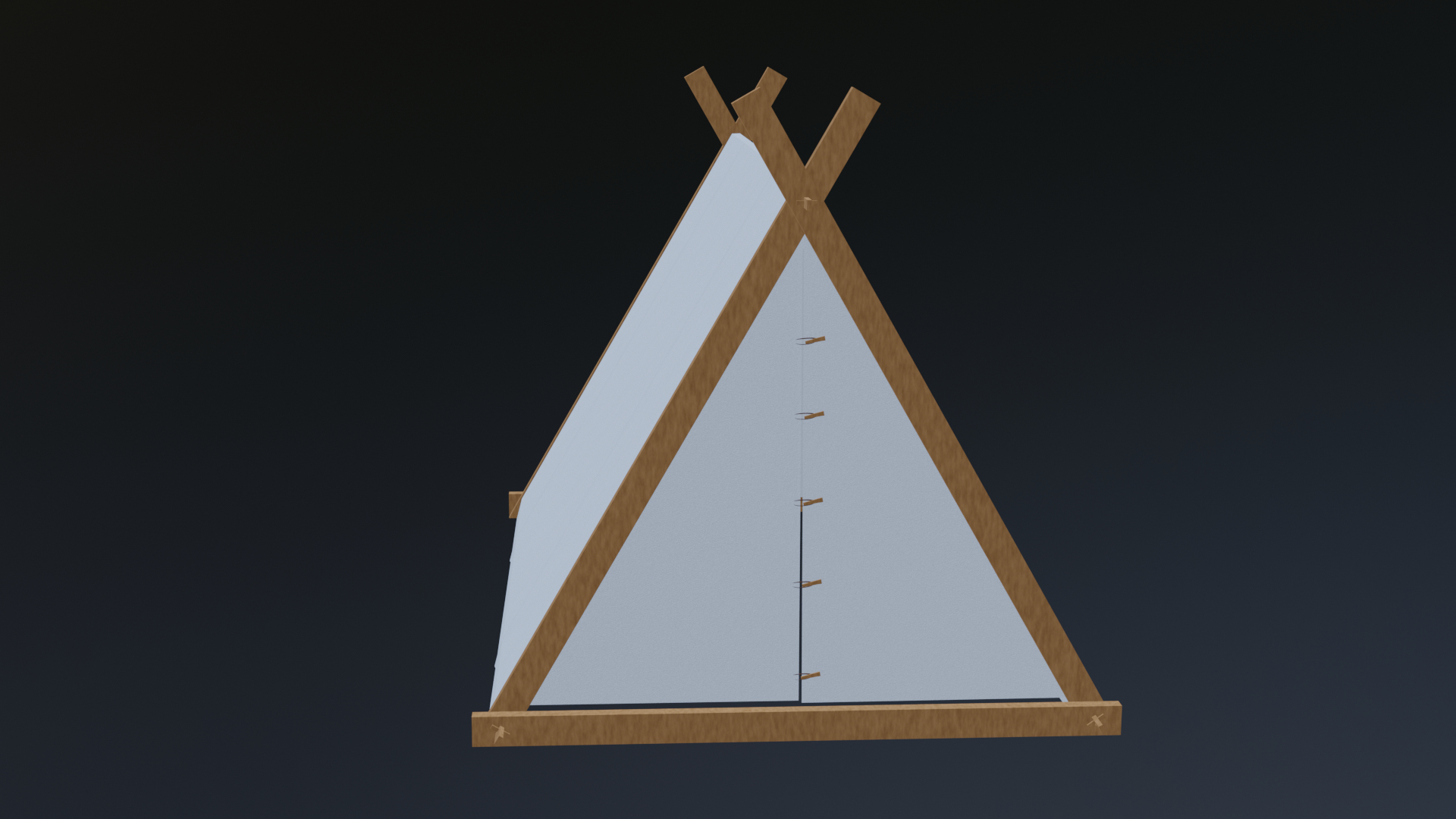 Lowpoly Basic A Frame Viking Tent 3D - TurboSquid 2190340
