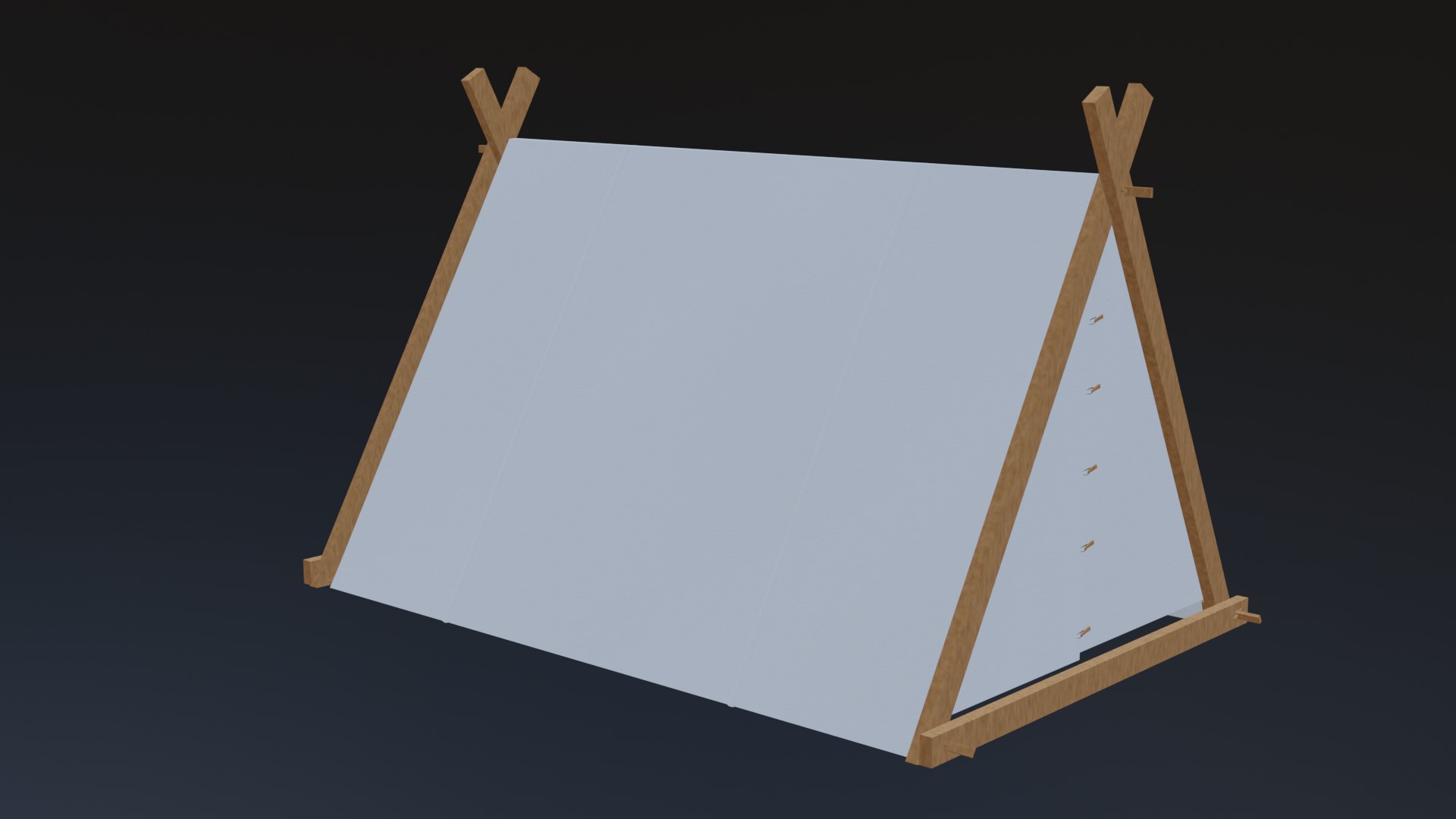 Lowpoly Basic A Frame Viking Tent 3D - TurboSquid 2190340