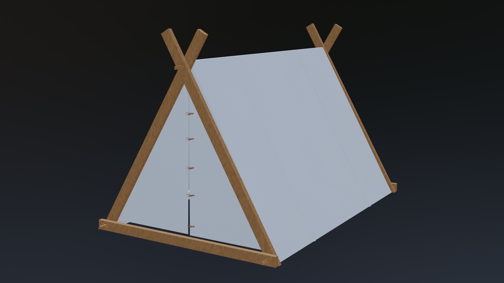 Lowpoly Basic A Frame Viking Tent 3D - TurboSquid 2190340