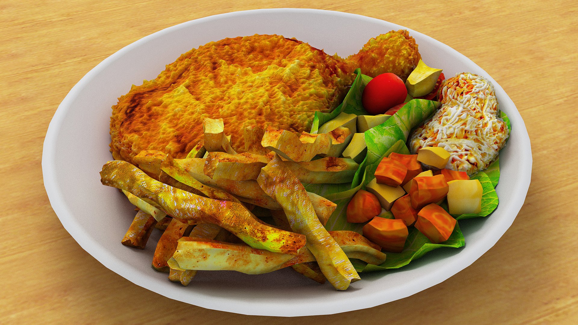 Chicken Chop 3D Model - TurboSquid 1797311