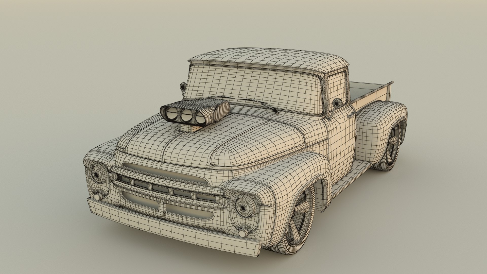 Pick-up Classic Custom Hot-rod 3D Model - TurboSquid 1874340