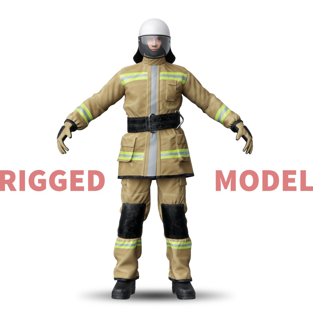 Fireman Man 3D Model - TurboSquid 1442162