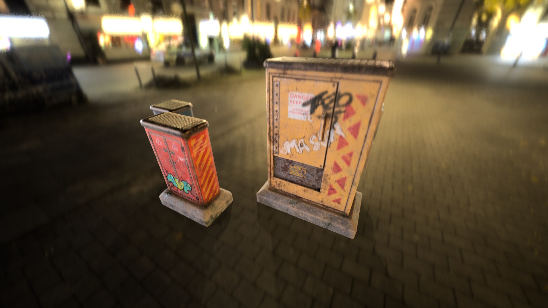 Street Sci-fi Cyberpunk Box Model - TurboSquid 1418920