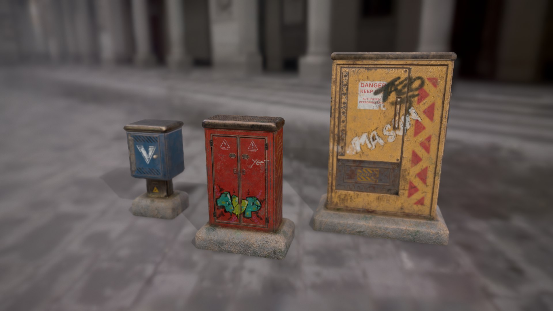 Street Sci-fi Cyberpunk Box Model - TurboSquid 1418920