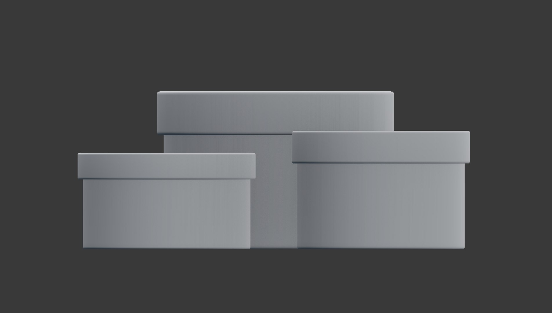 Grey Box Set 3D Model - TurboSquid 1363700