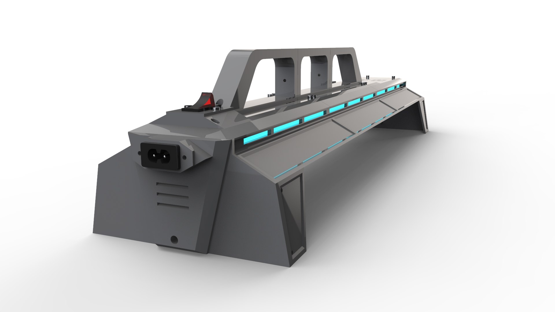 3D Handheld UV Light With 3 Lamps - TurboSquid 1882646