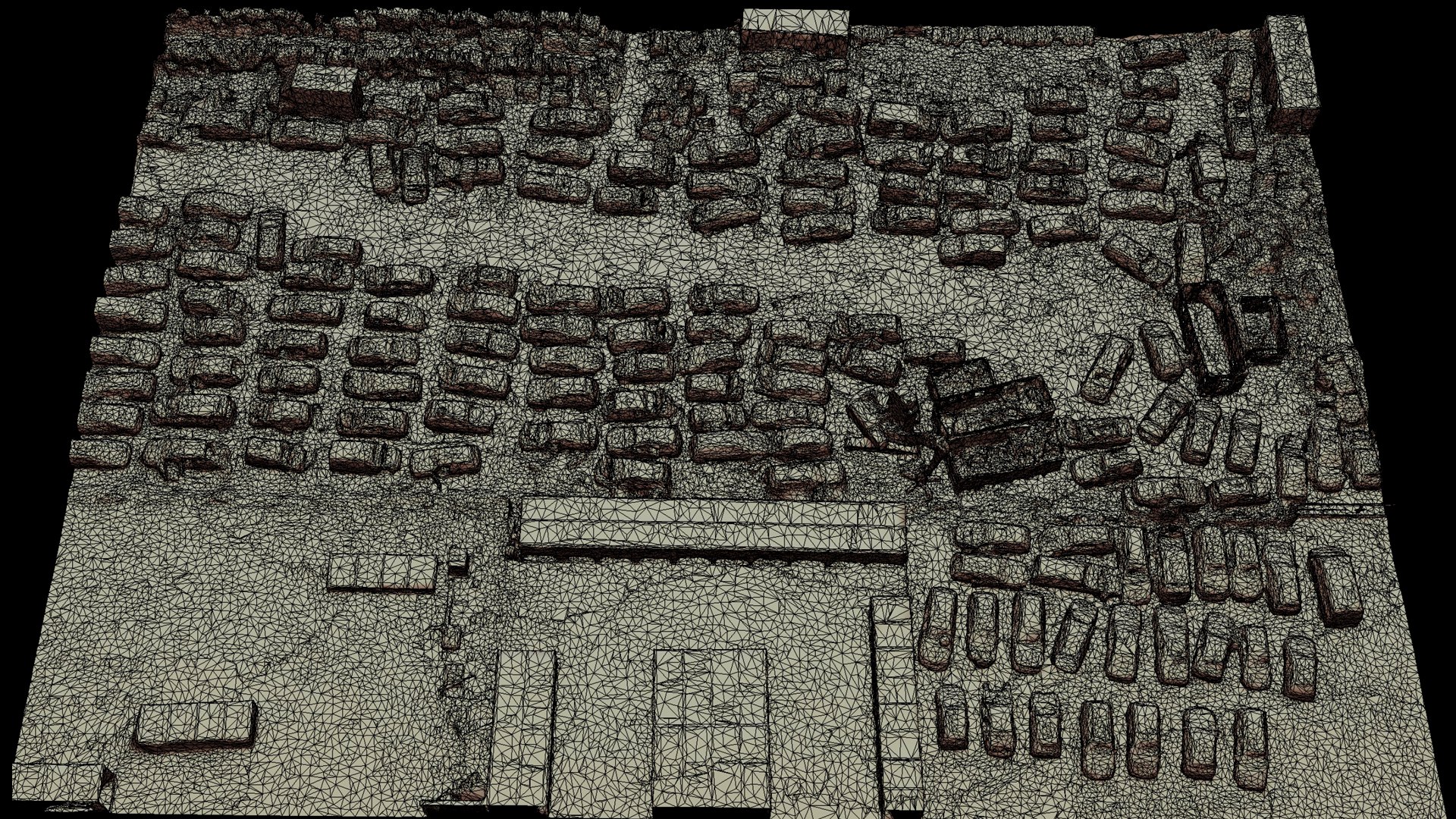 Cars Abandoned Wreckage Large Junkyard Terrain Drone Scan 3D ...