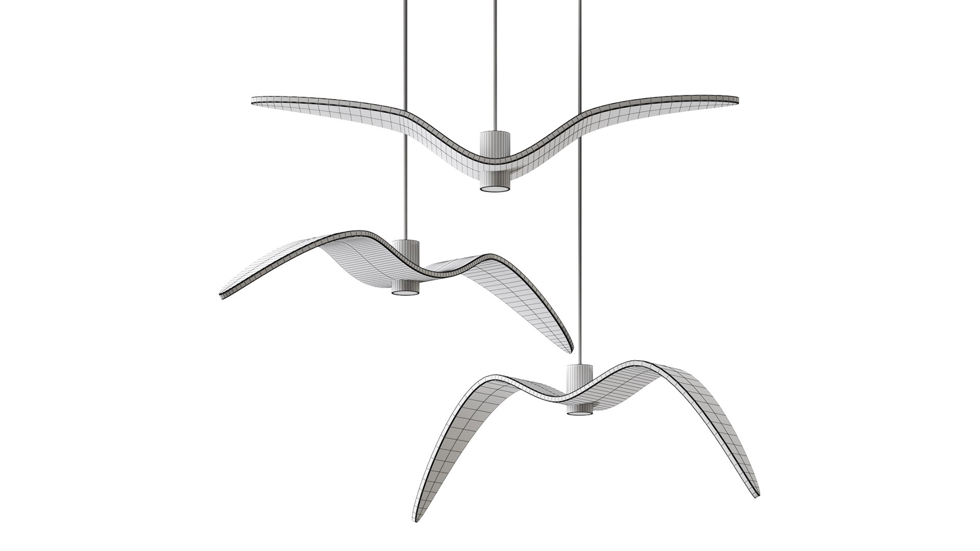 3D Night Birds Pendant Light model - TurboSquid 2119993