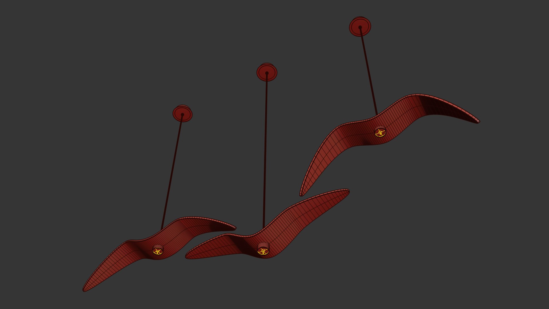 3D Night Birds Pendant Light model - TurboSquid 2119993