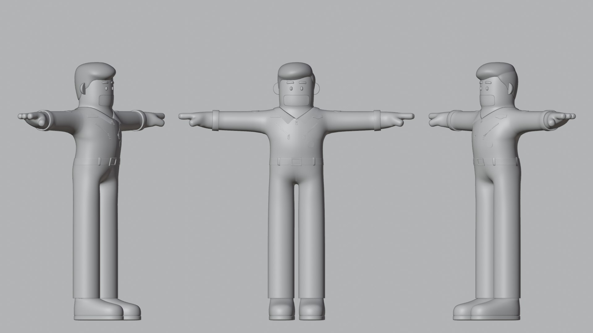 3D Minimal AirForce Pilot Cartoon Character - TurboSquid 2089306