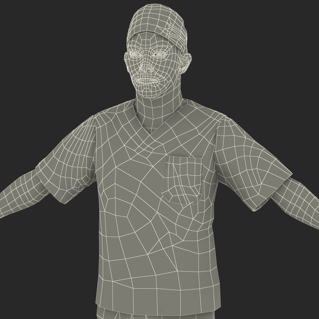 3d male surgeon asian blood