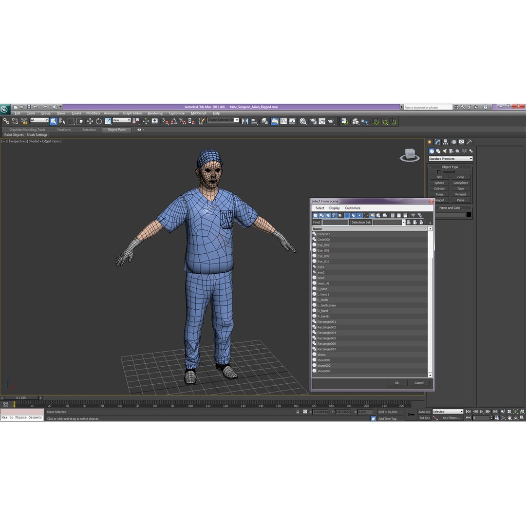 3d male surgeon asian blood