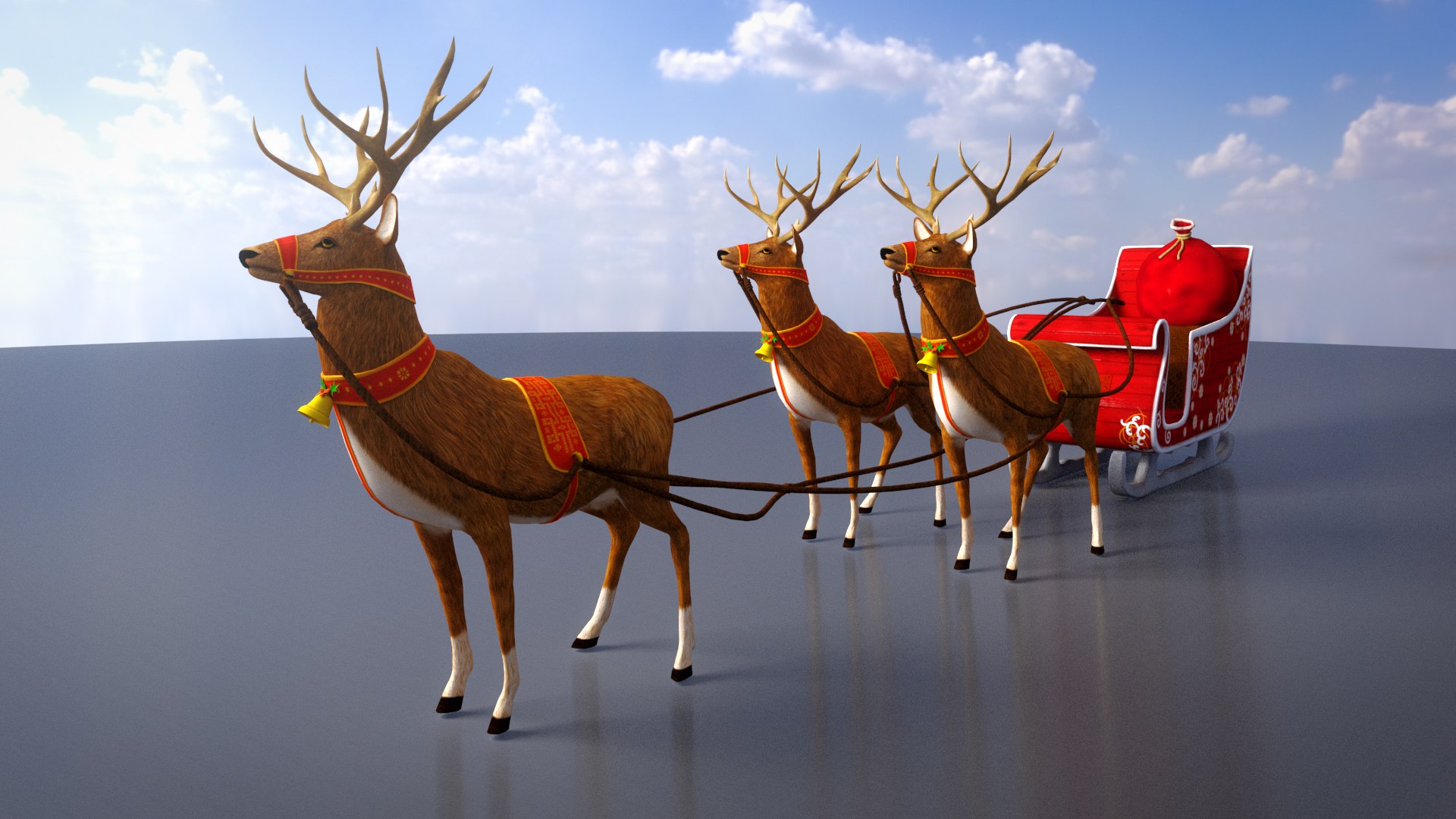 3D Sleigh - TurboSquid 2316446