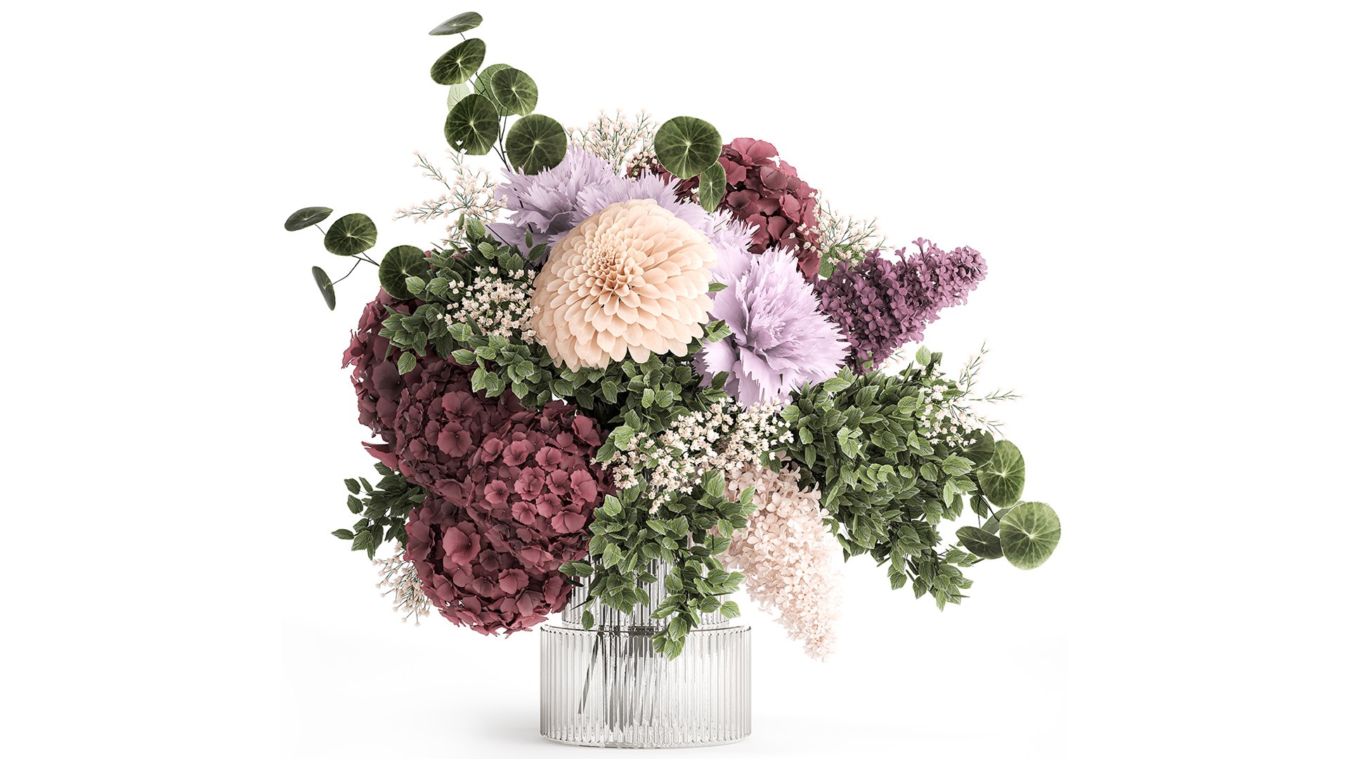 3D Model Collection Of Flower Bouquets And Vase Set Of 41 Pieces ...