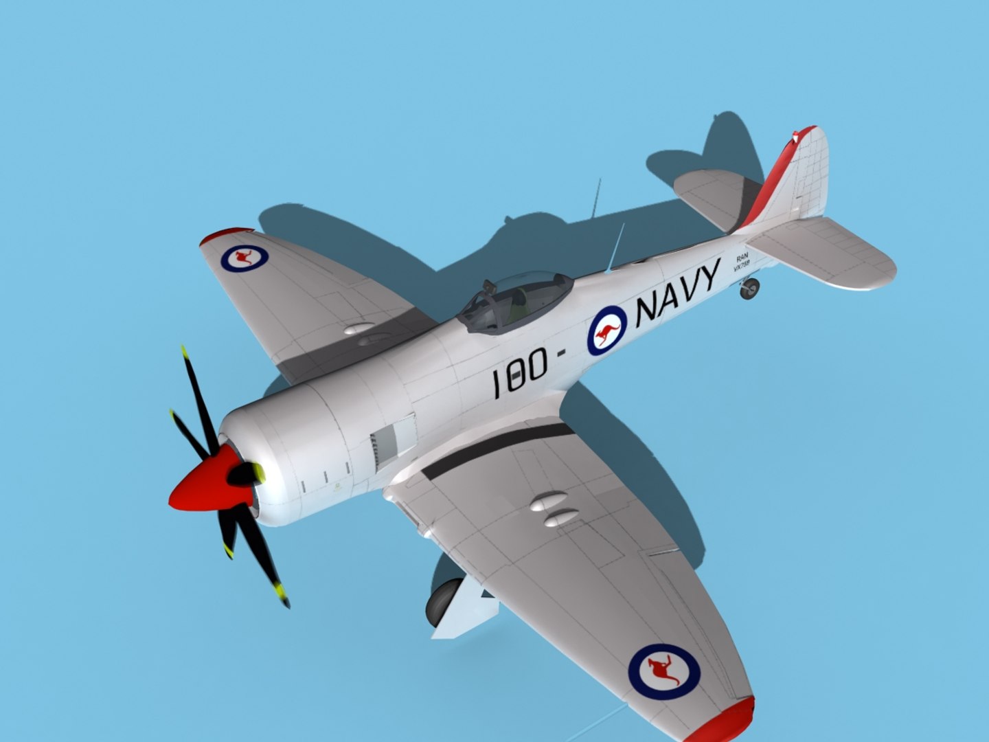 3D Propeller Hawker Sea Fury Model - TurboSquid 1489032