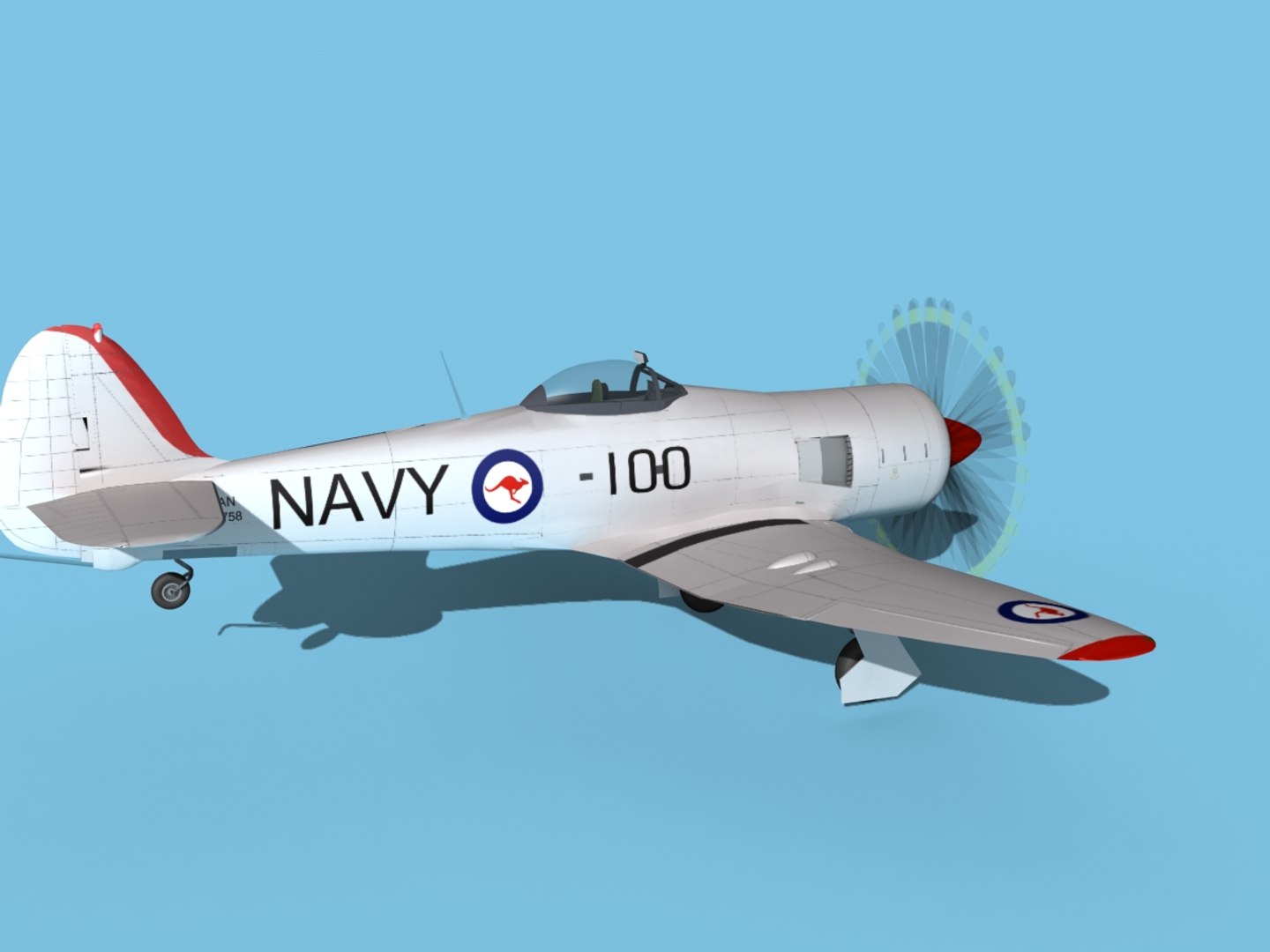 3D Propeller Hawker Sea Fury Model - TurboSquid 1489032