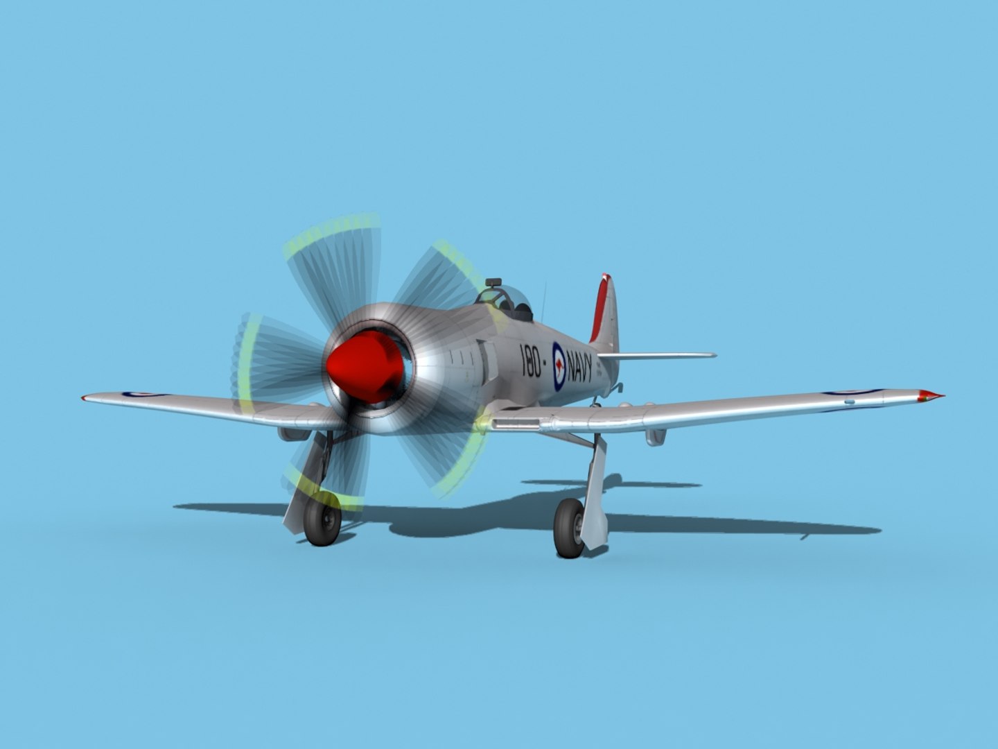 3D Propeller Hawker Sea Fury Model - TurboSquid 1489032