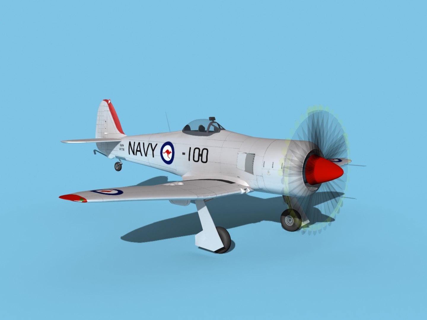 3D Propeller Hawker Sea Fury Model - TurboSquid 1489032