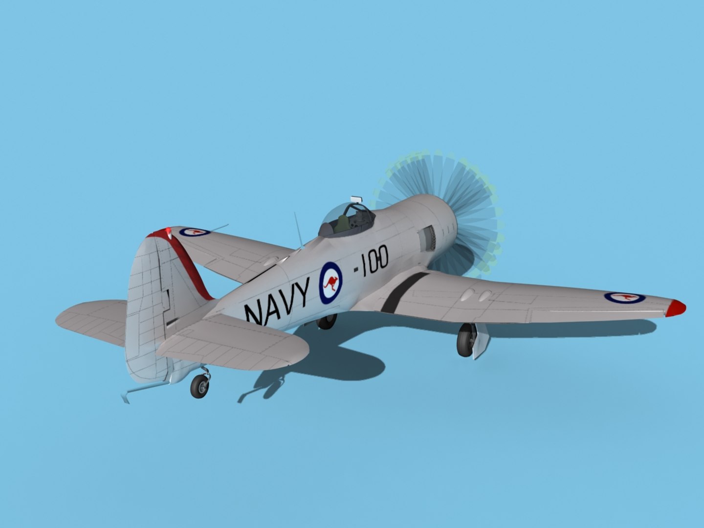 3D Propeller Hawker Sea Fury Model - TurboSquid 1489032