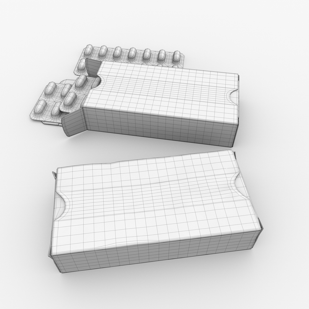 Medicine Box Capsule 3d Model