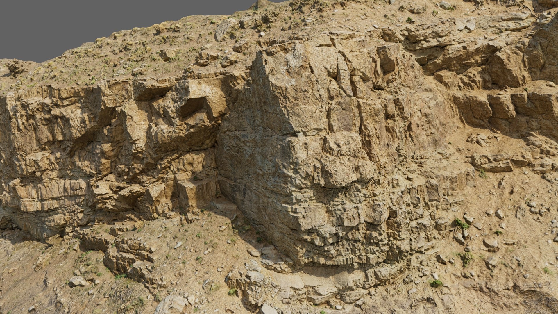 Sharp Cliff Scanned 3D Model - TurboSquid 1928725