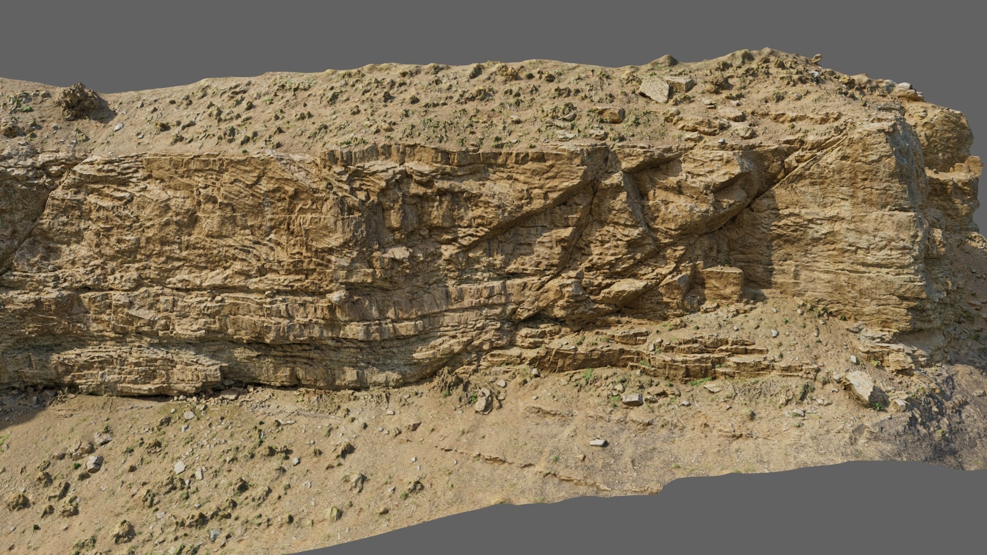 Sharp Cliff Scanned 3D Model - TurboSquid 1928725