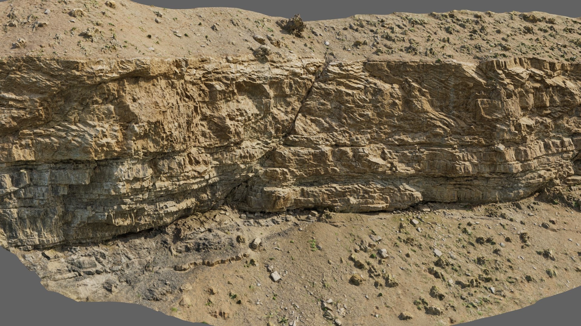 Sharp Cliff Scanned 3D Model - TurboSquid 1928725