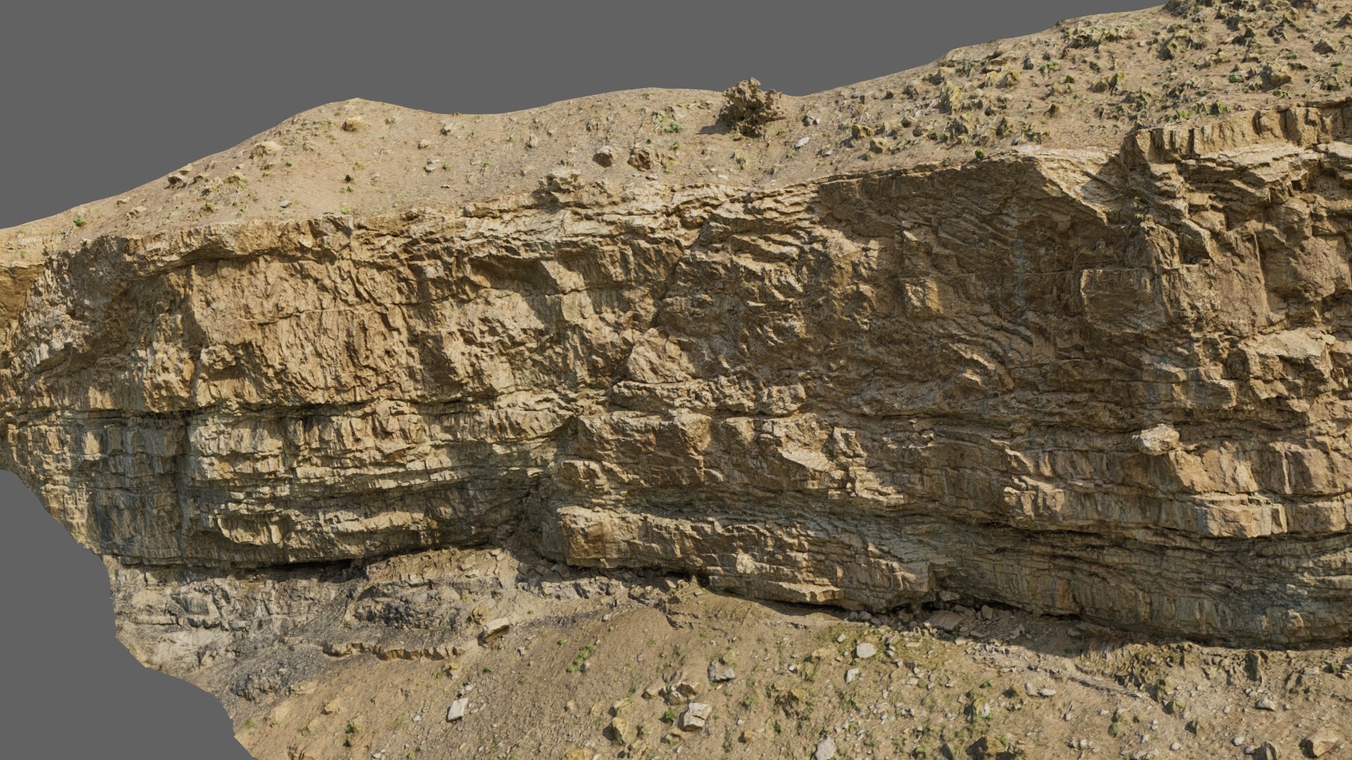 Sharp Cliff Scanned 3D Model - TurboSquid 1928725