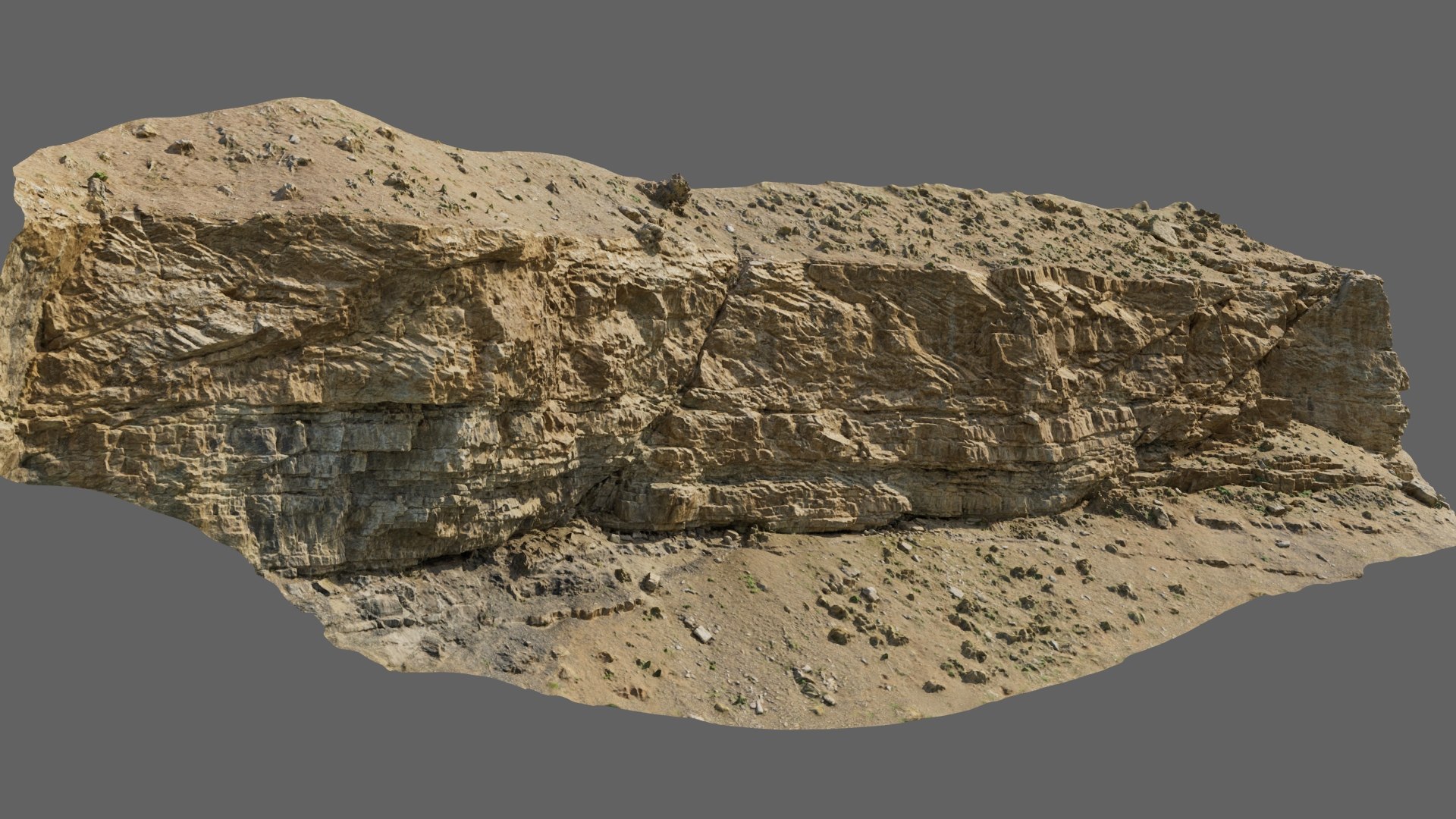 Sharp Cliff Scanned 3D Model - TurboSquid 1928725