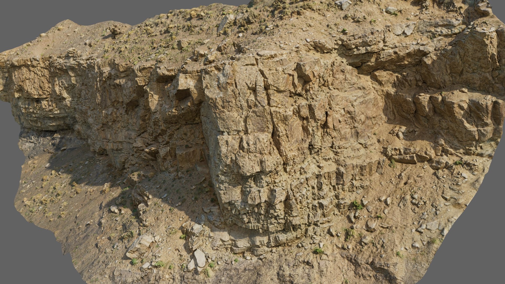 Sharp Cliff Scanned 3D Model - TurboSquid 1928725