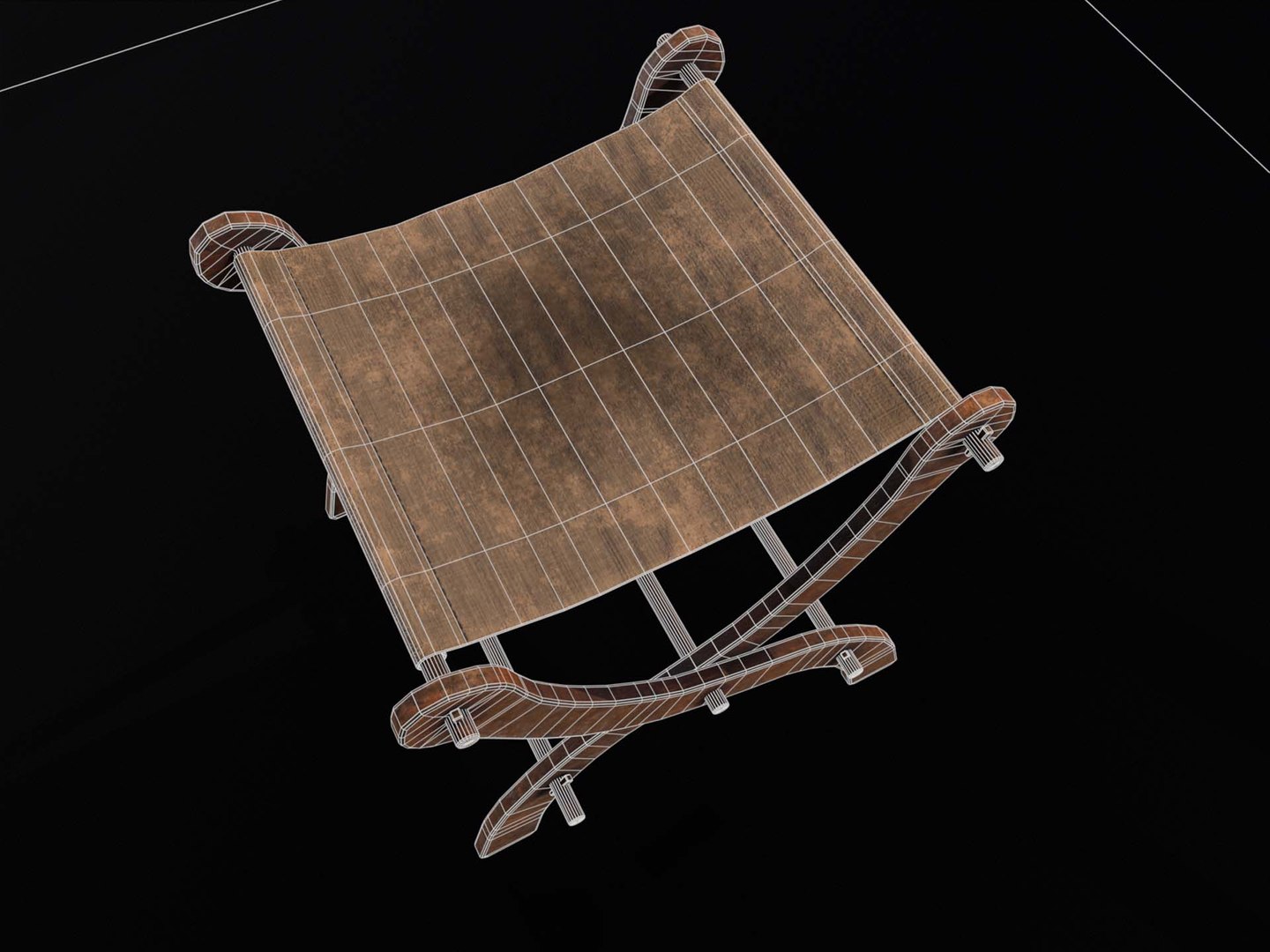 3D model Old Medieval Stool - Chair - TurboSquid 2118405