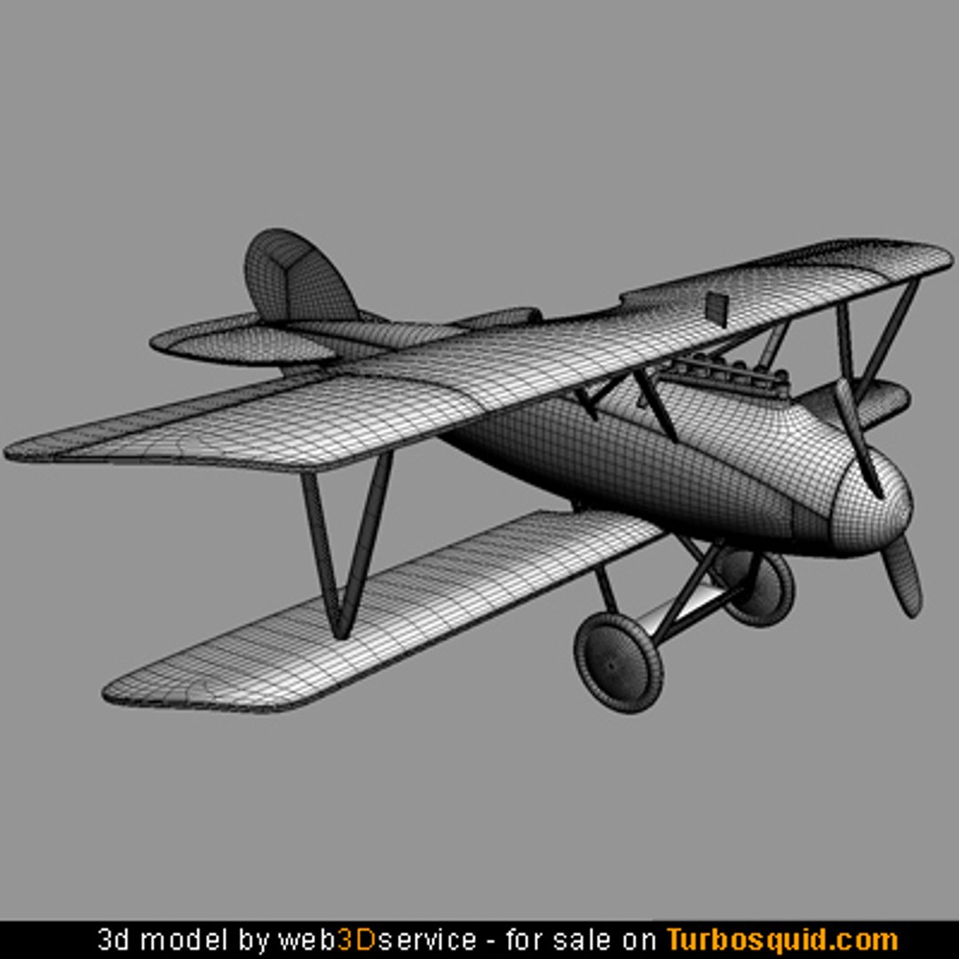3d Obj Biplane Albatros