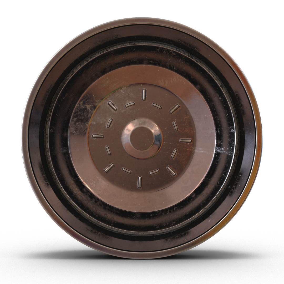 industrial anodized end cap 3d model