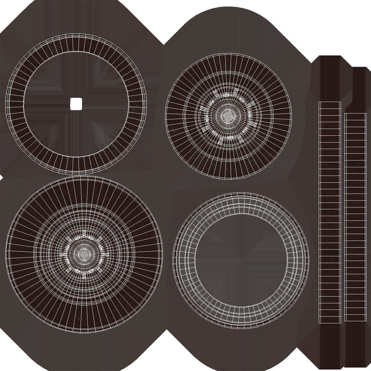 industrial anodized end cap 3d model