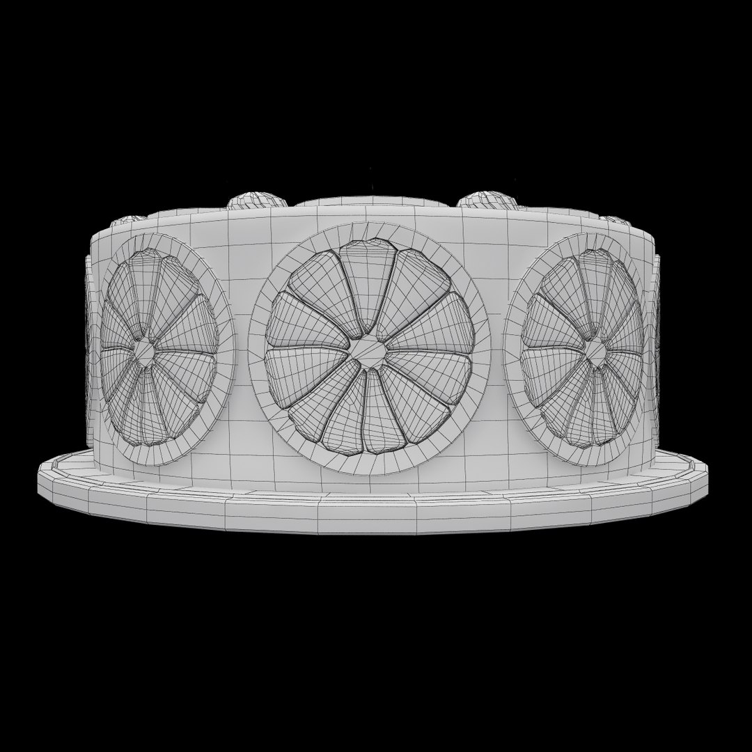 3d Fruit Cake Model