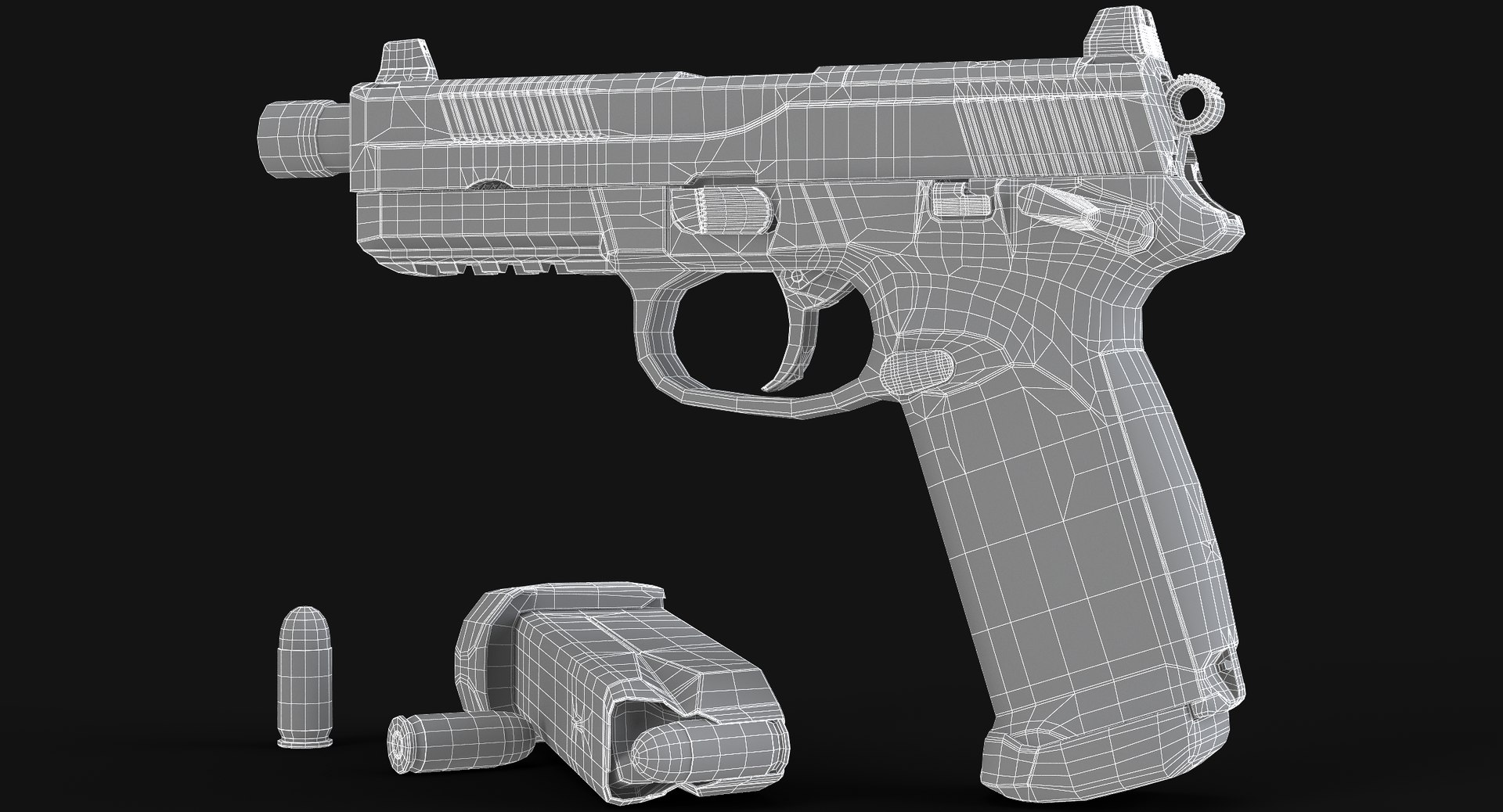 3D fn fnx-45 tactical pistol model - TurboSquid 1165688