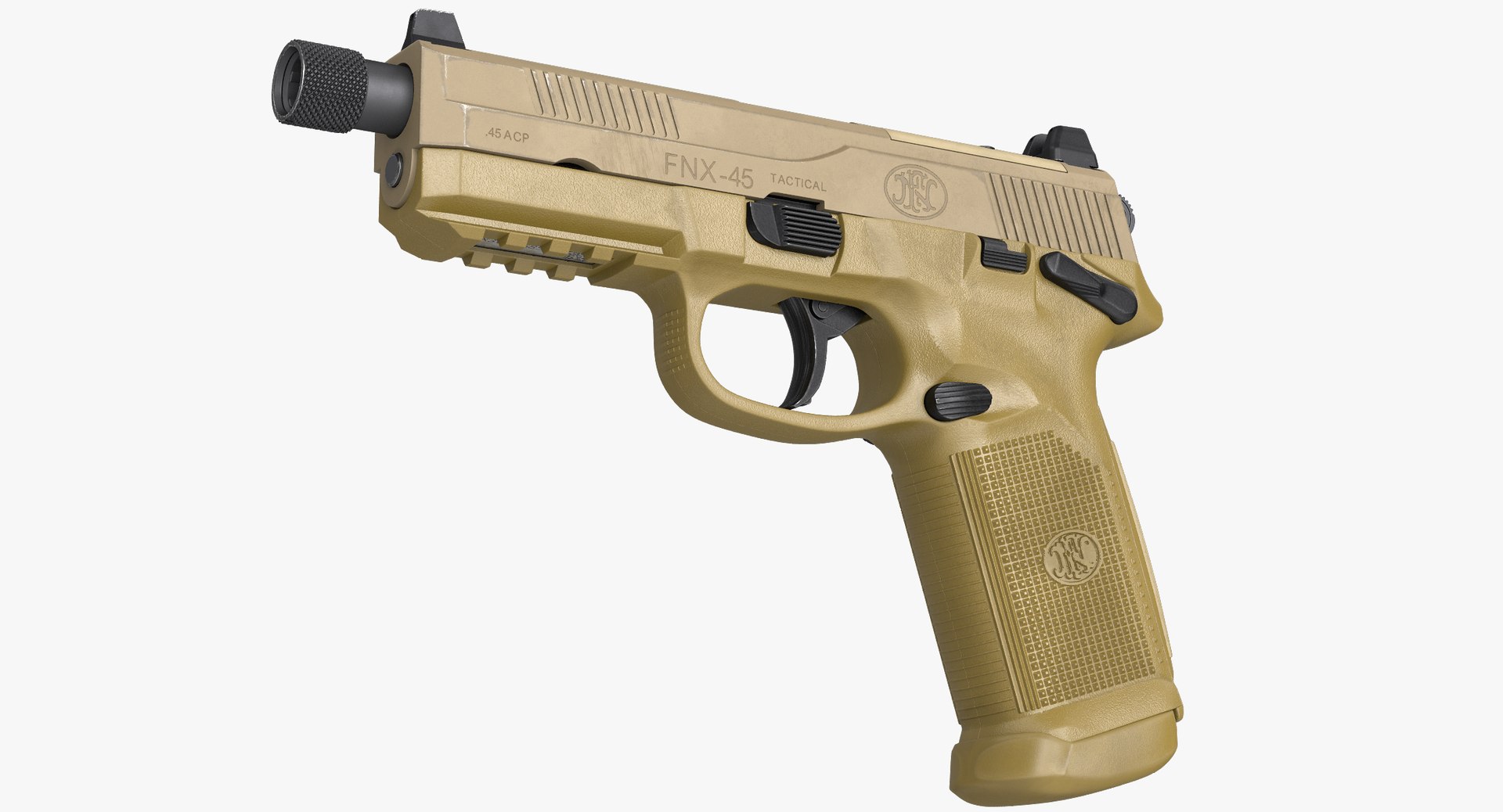 3D fn fnx-45 tactical pistol model - TurboSquid 1165688