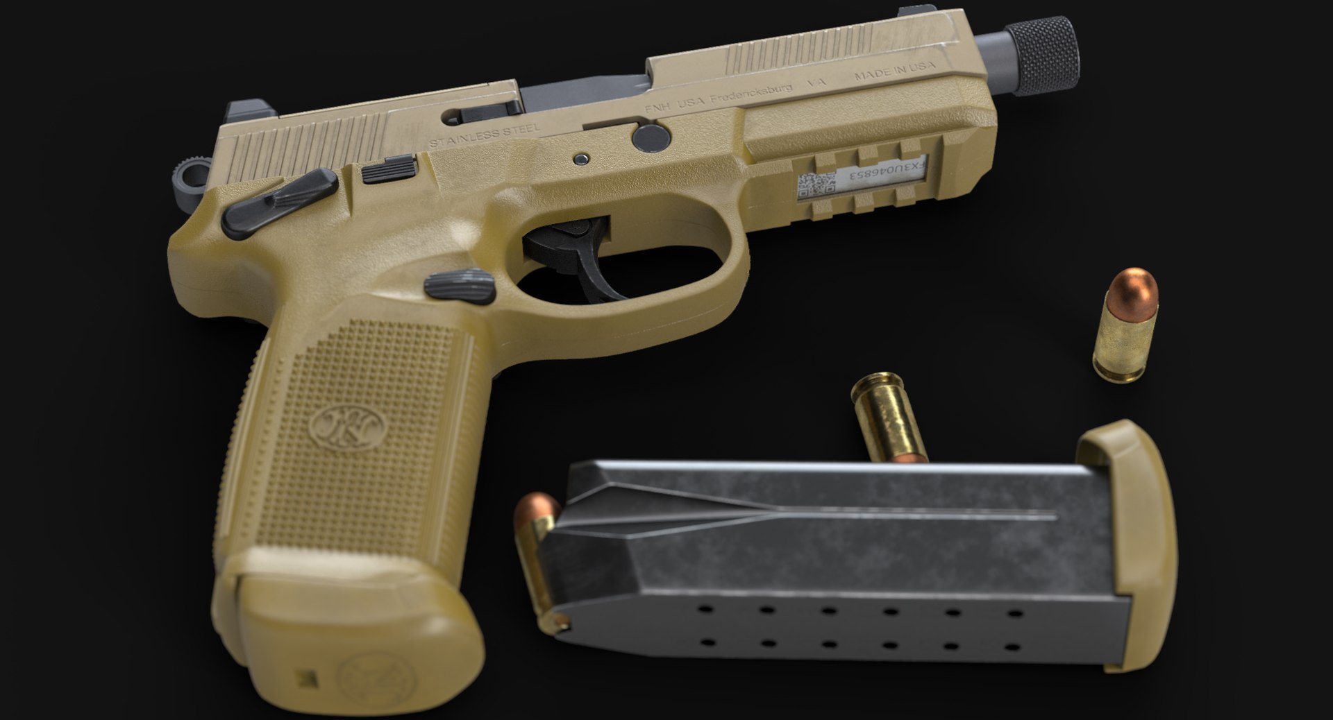 3D fn fnx-45 tactical pistol model - TurboSquid 1165688